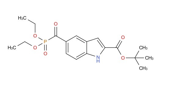 tert-butyl 5-((diethoxyphosphoryl)carbonyl)-1H-indole-2-carboxylate
